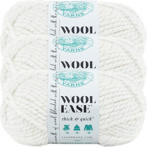 (3 Pack) Lion Brand Wool-ease Thick & Quick Yarn - Celebration Metallic ...