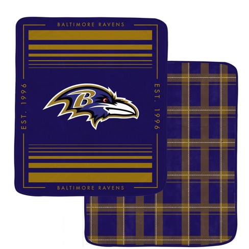 Nfl Baltimore Ravens Basic Block Double-sided Flannel Fleece Blanket ...