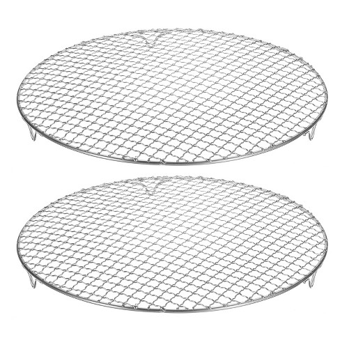 Unique Bargains Stainless Steel Round Cross Wire Barbecue Grill With ...