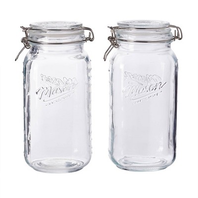Mason Craft & More 2l Set Of 2 Clamp Jars : Target