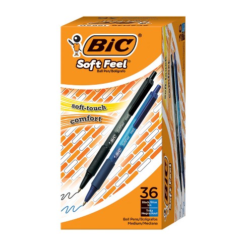 Bic Soft Feel Retractable Ballpoint Pen, Medium Point (1.0mm), Black ...