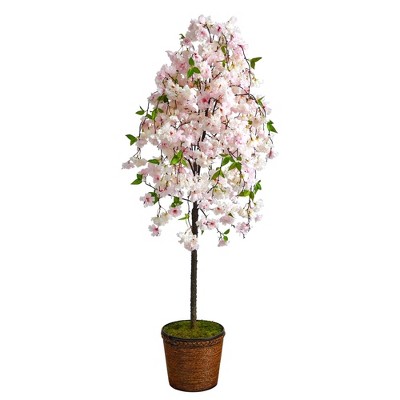 Nearly Natural 5-ft Cherry Blossom Artificial Tree : Target