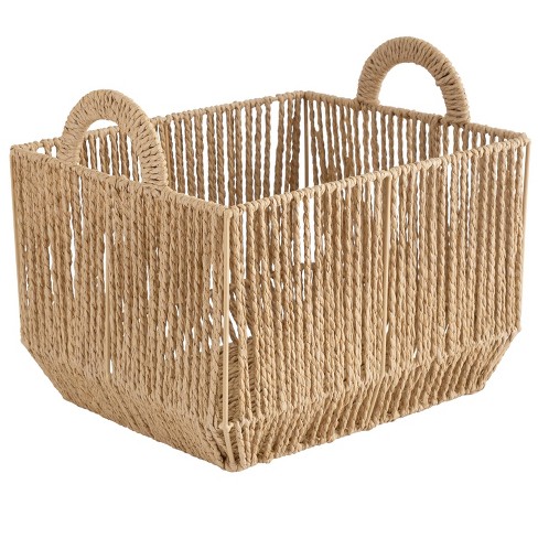 Simplify Paper Rope Vertical Weave Storage Basket Large Kennedy ...