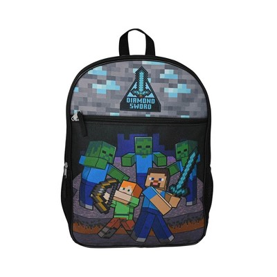 Bioworld Minecraft Creeper 5 Piece 16 Inch Backpack Set : Target