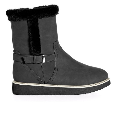 Cloudwalkers | Women's Wide Fit Nia Mid Boot - Black - 9.5w : Target