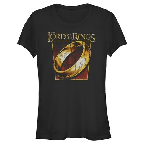 Juniors Womens Lord Of The Rings Fellowship Of The Ring Close-up Ring T ...