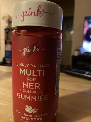 Pink Vitamins Simply Radiant Multi For Her Plus Collagen Gummies ...
