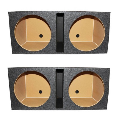 Qpower Qbass Dual 15-inch Vented Mdf Subwoofer Sub Box Enclosure : Target