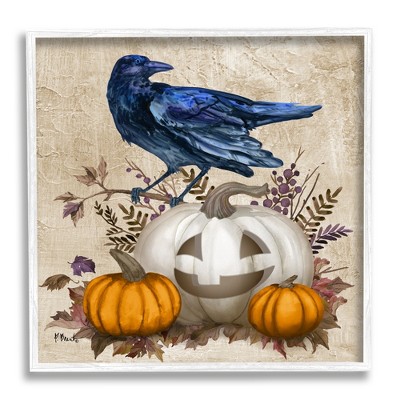 Stupell Industries Raven & Jack-o-lantern, 12'' X 12'' : Target