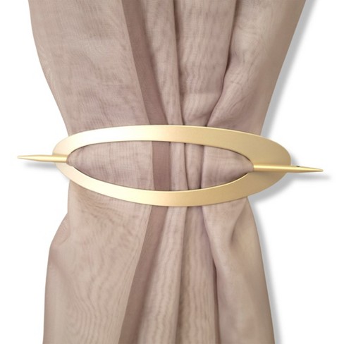 Evideco French Home Goods Elegant Metal Curtain Tieback, Oval Design ...