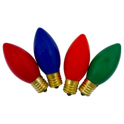 Northlight Pack Of 4 Multi-colored C9 Opaque Christmas Replacement ...