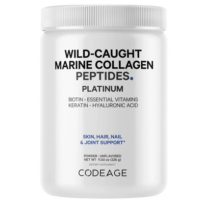 Codeage Marine Collagen Protein Powder Platinum, Fish Collagen Peptides ...