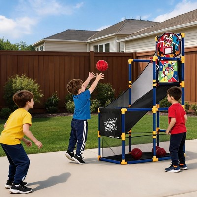 Kids Basketball Game Set, Basketball Hoop Stand for Kids, 56 ...