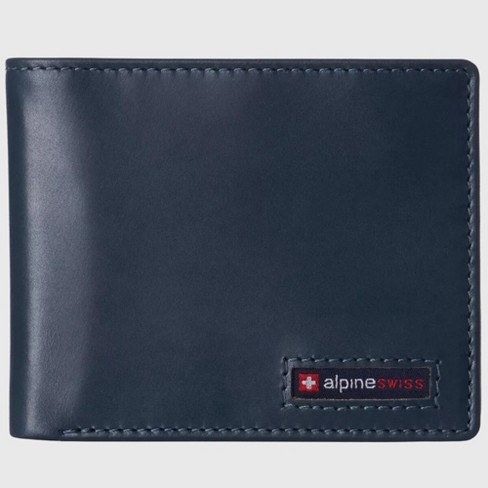 Alpine Swiss Mens Rfid Safe Wallet Bifold Passcase Cowhide Leather ...