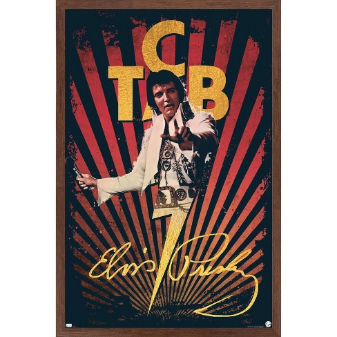 Trends International Elvis Presley - T.c.b. Framed Wall Poster Prints ...