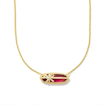 Kendra Scott EVA Bow Red Glass Pendant Necklace Target