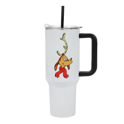 Grinch Grinning Face 40 Oz Green Stainless Steel Tumbler With Handle ...