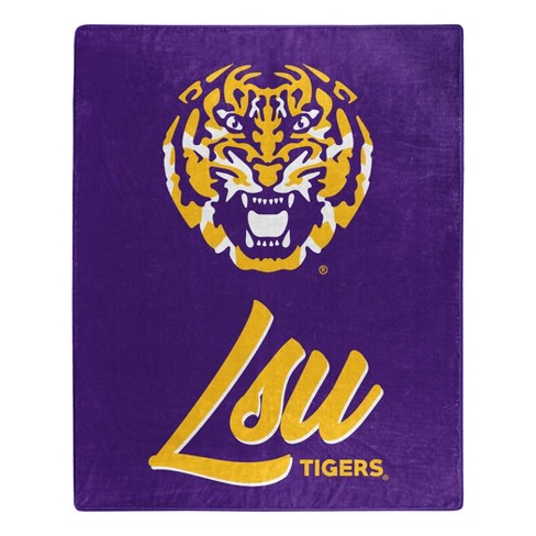 Ncaa Signature Lsu Tigers 50 X 60 Raschel Throw Blanket : Target