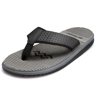Men's Comforatable Memory Foam Flip Flops; Rainstorm Gray Size : 12 ...