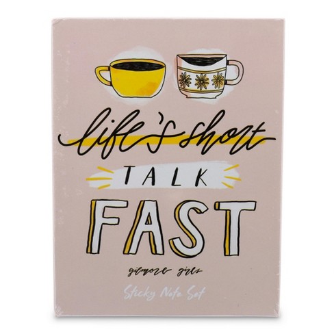 Silver Buffalo Gilmore Girls "life's Short, Talk Fast" Sticky Note And ...