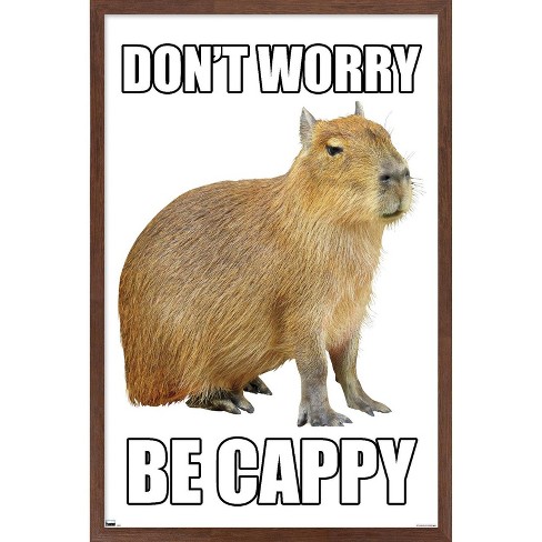 Trends International Capybara - Be Cappy Framed Wall Poster Prints ...