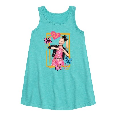 Jojo Siwa Jojo Love Graphic Sleeveless Aline Dress - Turquoise - 6t ...