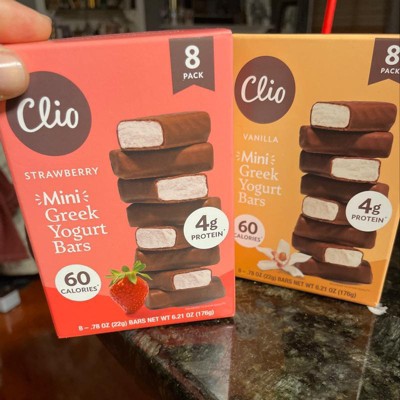 Clio Snacks Vanilla Greek Yogurt Mini-bars - 6.2oz/8ct : Target
