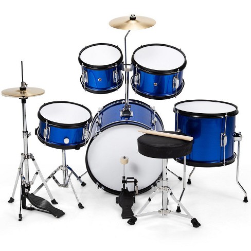 Sugift 16 Inch 5 Pieces Complete Kids Junior Drum Set Children Beginner ...