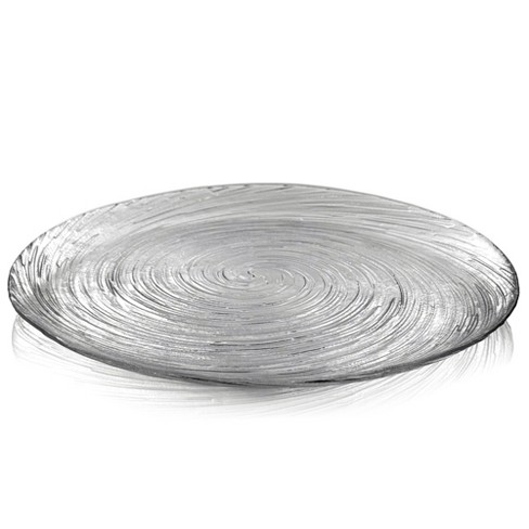 Slickblue Artistic Handmade Glass Dinner Plates With Captivating Vortex ...