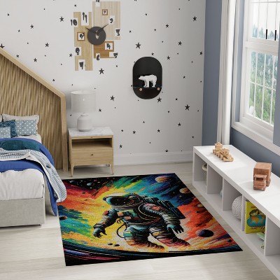 Nourison Imagination Space Kids Washable Indoor Area Rug : Target