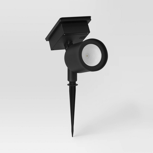 Short Solar Led Outdoor Spot Light Matte Black - Room Essentials™ : Target