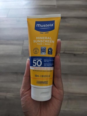 Mustela Fragrance Free Mineral Baby Sunscreen Lotion Spf 50 - 3.38 Fl ...