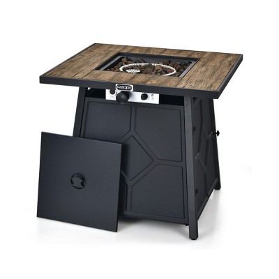 Skonyon 28 In. 40,000 Btu Steel Propane Fire Pit Table With Cover : Target