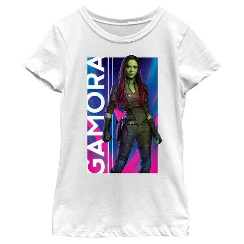 Girl's Guardians Of The Galaxy Vol. 3 Gamora Poster T-shirt - White - X ...