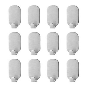 Home Collection Pack of 2 Self Adhesive Stainless Steel Wall Hooks : Target