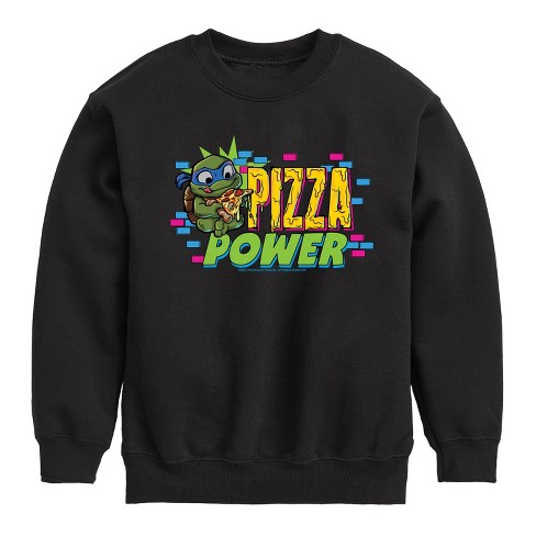 Teenage Mutant Ninja Turtles Mutant Mayhem Leo Pizza Power Graphic Long Sleeve Fleece Sweatshirt ...