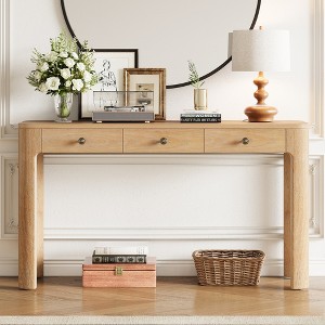 Console Table Entryway Table Sofa Side Table Rustic Accent Table with 3 ...