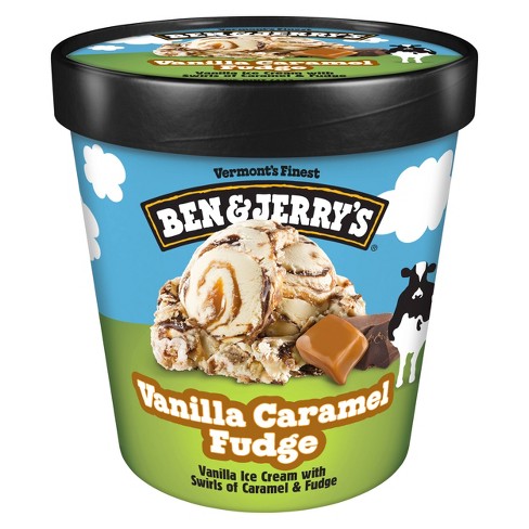 Ben & Jerry's Vanilla Caramel Fudge Frozen Ice Cream - 16oz : Target