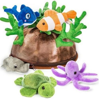Lambs & Ivy Interactive Aquatic/sea Shell Plush With Stuffed Animal ...