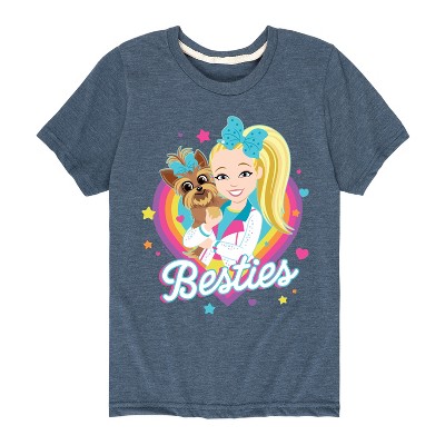 JoJo Siwa Besties Short Sleeve Graphic T-Shirt - Heather Blue - 5T : Target