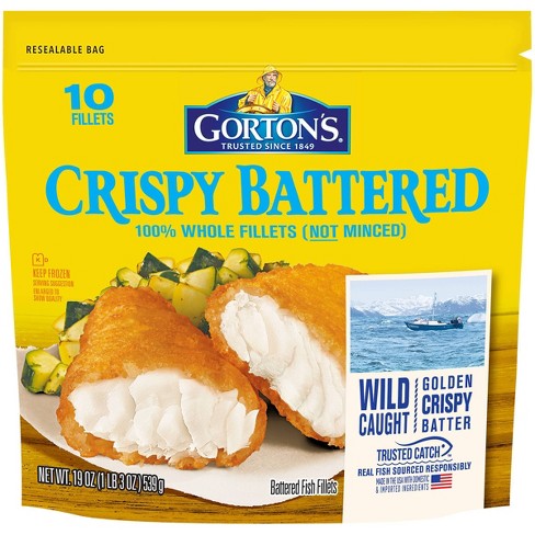 Gorton's Crispy Battered Fish Fillets - Frozen - 19oz/10ct : Target