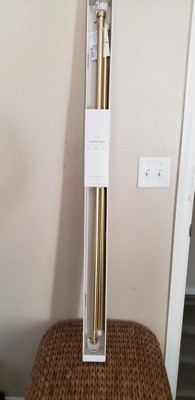 Clear Ribbed Curtain Rod Brass - Threshold™ : Target