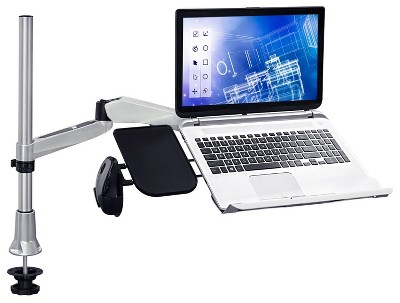 Mount-it! Laptop Desk Stand Mount | Articulating Vented Laptop Tray ...