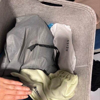 14" X 15" Large Felt Basket With Stitching Oatmeal - Brightroom™ : Target