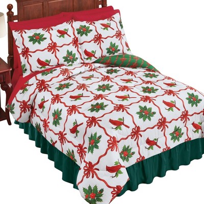Collections Etc Holly Cardinal Comforter Set : Target