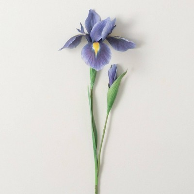 Sullivans Artificial Long Purple Iris Spray 31"H : Target