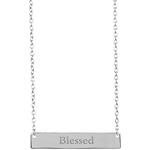 Shine By Sterling Forever Sterling Silver Inspirational Bar Pendant ...