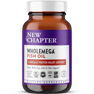 New Chapter Wholemega Fish Oil - Wild Alaskan Salmon Oil - 1000mg ...