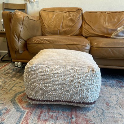 Branchville Square Pouf Cream Boucle - Threshold™ : Target