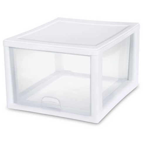 Sterilite 27 Quart Plastic Stackable Storage Container Bin W/built-in ...